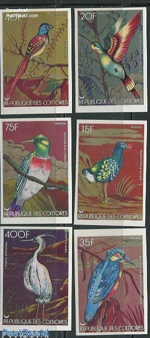 Stamp 1978, Comoros Birds 6v Imperforated, 1978 - Collecting Stamps ...