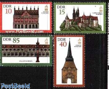 Stamp 1984, Germany, DDR ICOMOS, architectural monuments 4v, 1984 ...