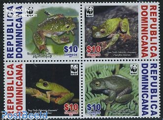 Stamp 2011, Dominican Republic WWF, Frogs 4v [+], 2011 - Collecting ...