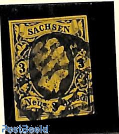 Stamp 1851, Germany, Saxony 3ngr, used, 1851 - Collecting Stamps ...