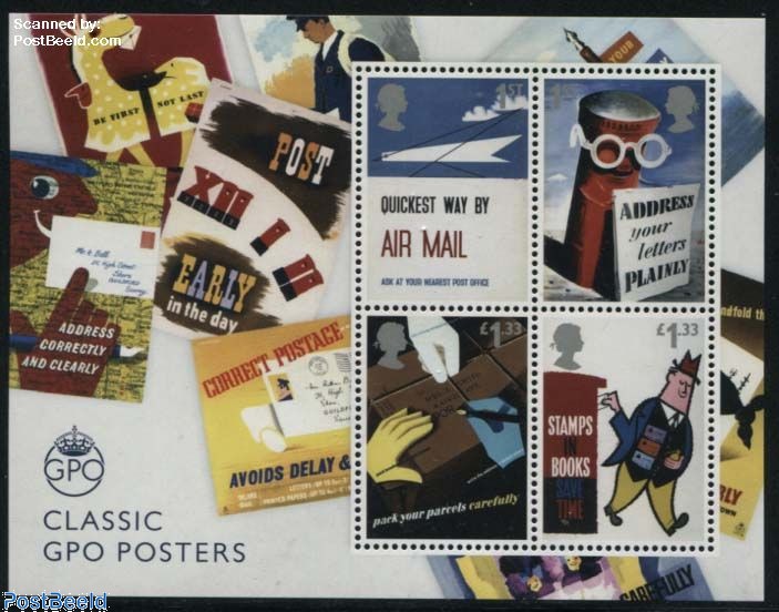 Stamp 2016, Great Britain Classic GPO Posters s/s, 2016 - Collecting ...