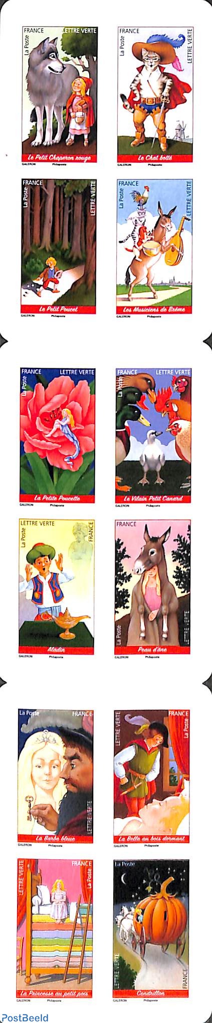 Stamp 2021, France Fairy tales 12v s-a in booklet, 2021 - Collecting ...