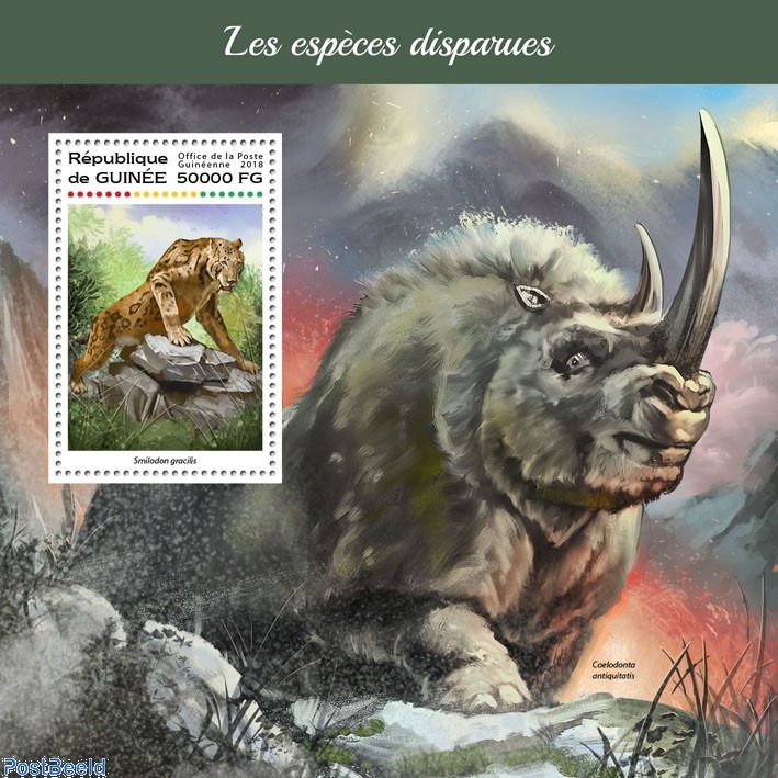 Stamp 2018, Guinea, Republic Extinct animals, 2018 - Collecting Stamps ...