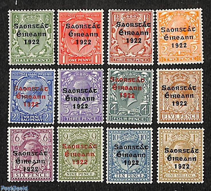 Stamp 1922, Ireland Definitives 12v, 1922 - Collecting Stamps ...