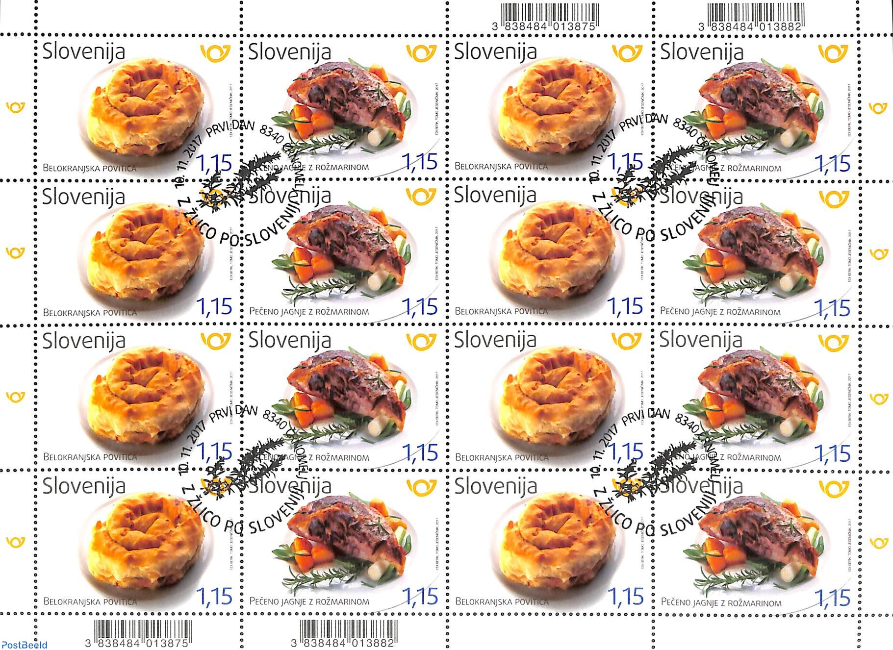 Stamp 2017, Slovenia Food m/s, 2017 - Collecting Stamps - PostBeeld ...