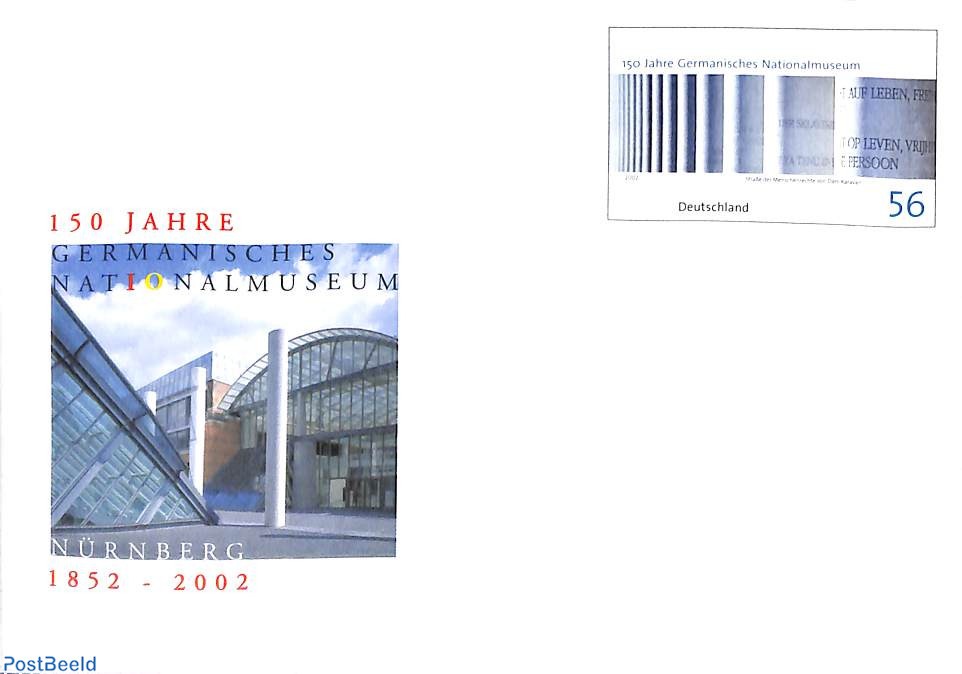 Stamp 2002, Germany, Federal Republic Envelope, National museum, 2002 ...