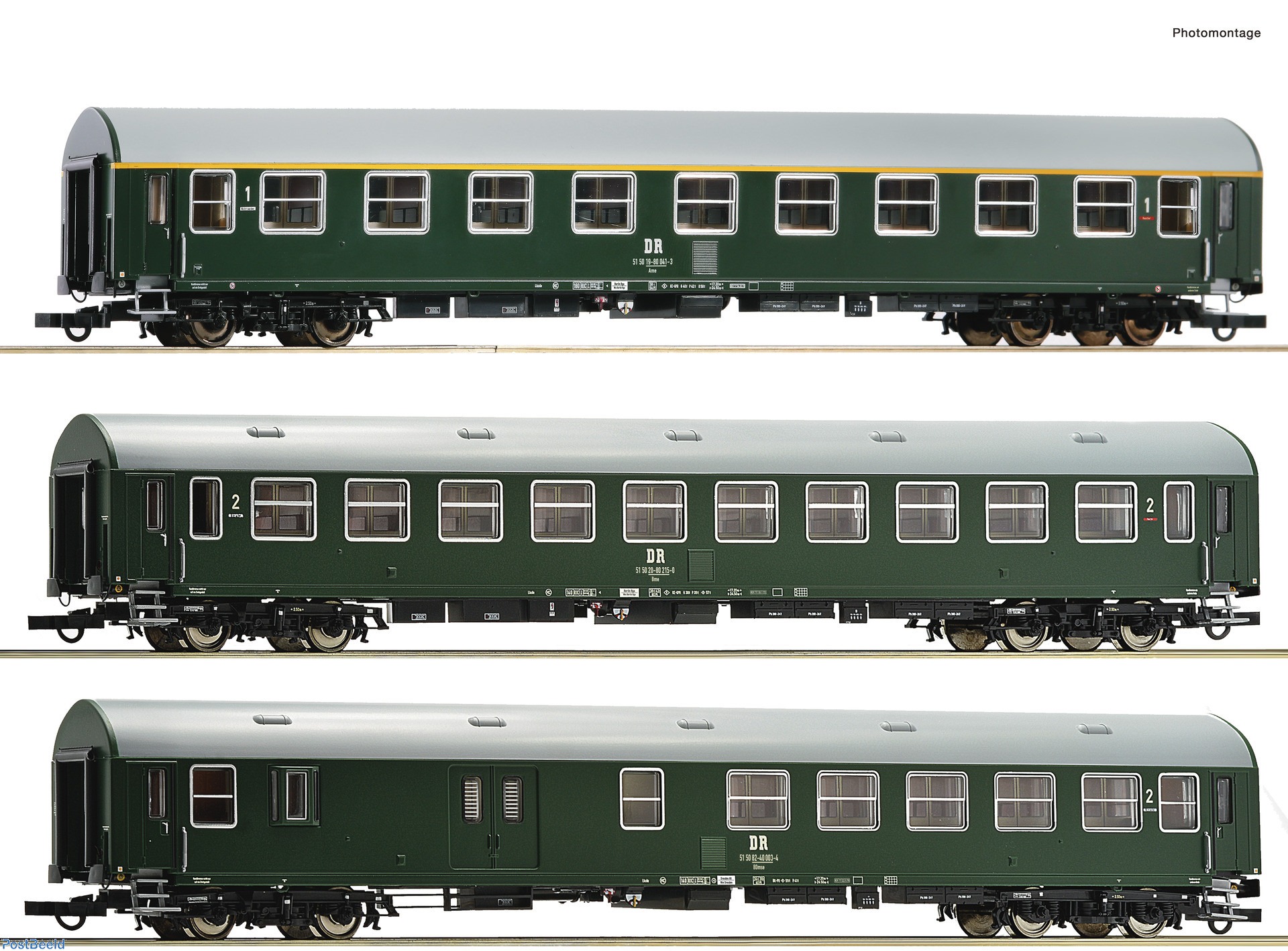 3-piece set 1: Passenger coaches, DR - Collecting Stamps - PostBeeld ...