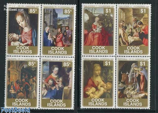 Stamp 1994, Cook Islands Christmas 2x4v [+], 1994 - Collecting Stamps ...