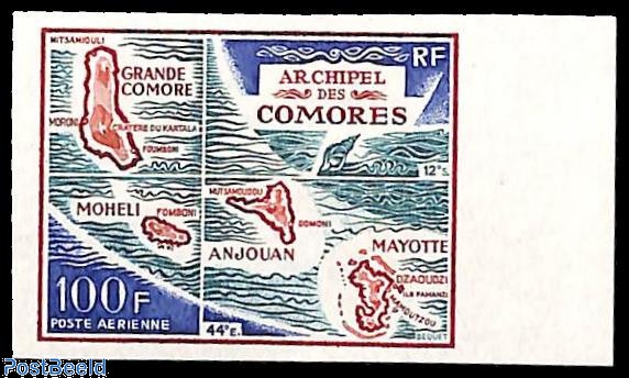 Stamp 1971, Comoros Map 1v, imperforated, 1971 - Collecting Stamps ...