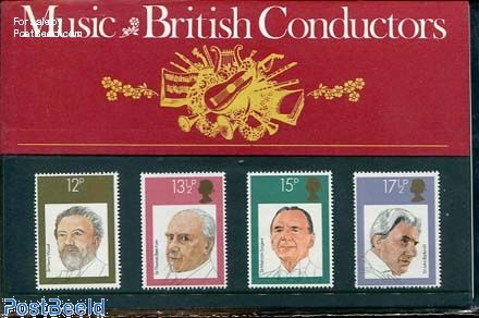 Stamp 1980, Great Britain Music conductors, Presentation pack 120, 1980 ...