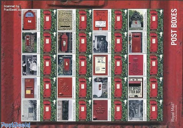 Stamp 2009, Great Britain Post Boxes, Label Sheet, 2009 - Collecting ...