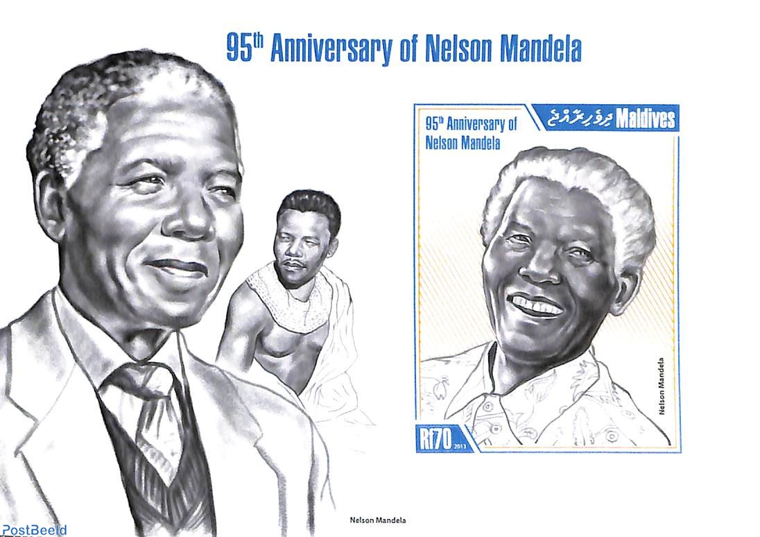 Stamp 2013, Maldives Nelson Mandela s/s, imperforated, 2013 ...