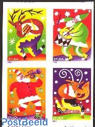 Stamp 2003, United States of America Christmas 2x4v double sided from ...